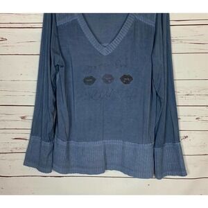 POL | Tops | Pol Anthropologie Womens M Medium Blue Wash Long Sleeve ...